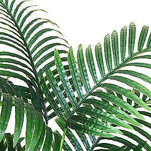 Fopamtri Fake Majesty Palm Plant 3 Feet Artificial Majestic Palm Faux Ravenea Rivularis in Pot for Indoor Outdoor Home Office Store, Great Housewarming Gift