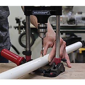 Milescraft 1318 DrillMate Portable Drill Guide - Drill Guide Attachment - Compatible with most 3/8 in. Drill Accessories - Self-Centering Base - Multi-Angle Readouts