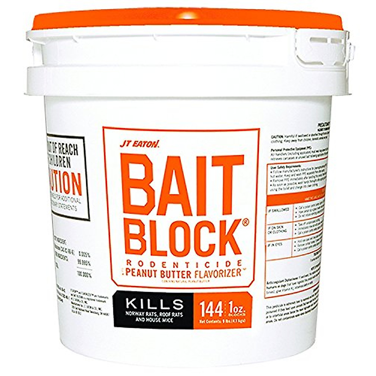 JT Eaton 719-PN Bait Block Peanut Butter Flavor Rodenticide (Pack of 144)