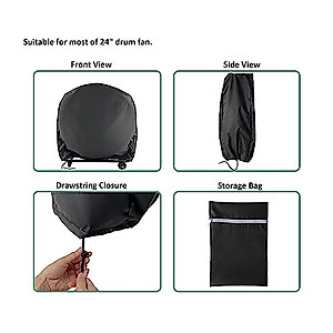 Industrial Fan Cover Protective Cover Heavy Duty Electrical Appliances Guard Guard Floor Fan Cover Drum Fan Cover for Workshop Factory, 24-30 inch