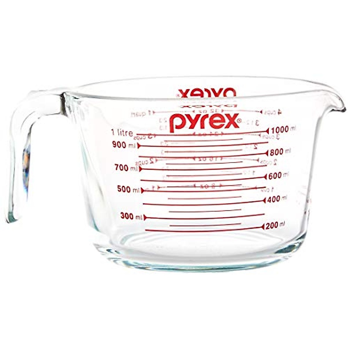Pyrex SYNCHKG039125 4 Measuring Cup, Clear with Red Graphics