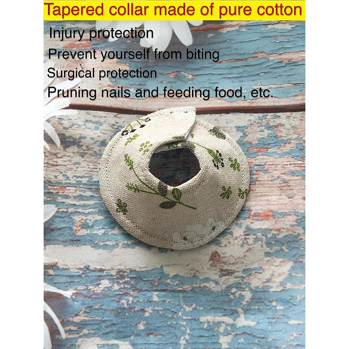 Bird Collars,Adjustable Recovery Collar Parrot Elizabeth Collar for Feather Plucking Feather Protector Shield with Soft Padded Cotton Neck Cone Anti-bite Anti-Licking Wound Healing (5XL,Flower)