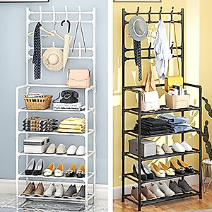 YAN WU YING ® White Shoe Rack, Shoe Shelf, Shoe Storage Organizer for Door, Entryway, Large Shoe Rack for Men,5 Tiers Shoe Organizer