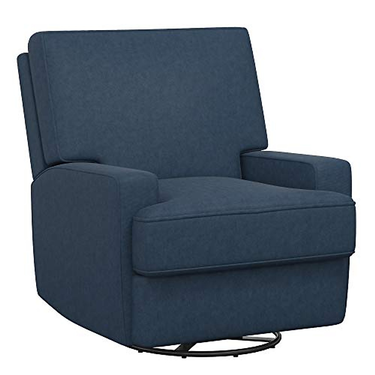 Baby Relax Rylan Swivel Glider Chair, Coil Seating, Dark Blue Recliner