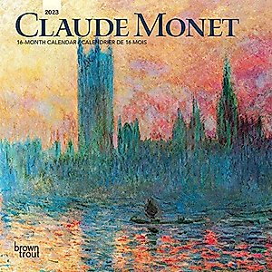 Claude Monet | 2023 7 x 14 Inch Monthly Mini Wall Calendar | English/French Bilingual | BrownTrout | Impressionist Artist Bilingual English and French Language