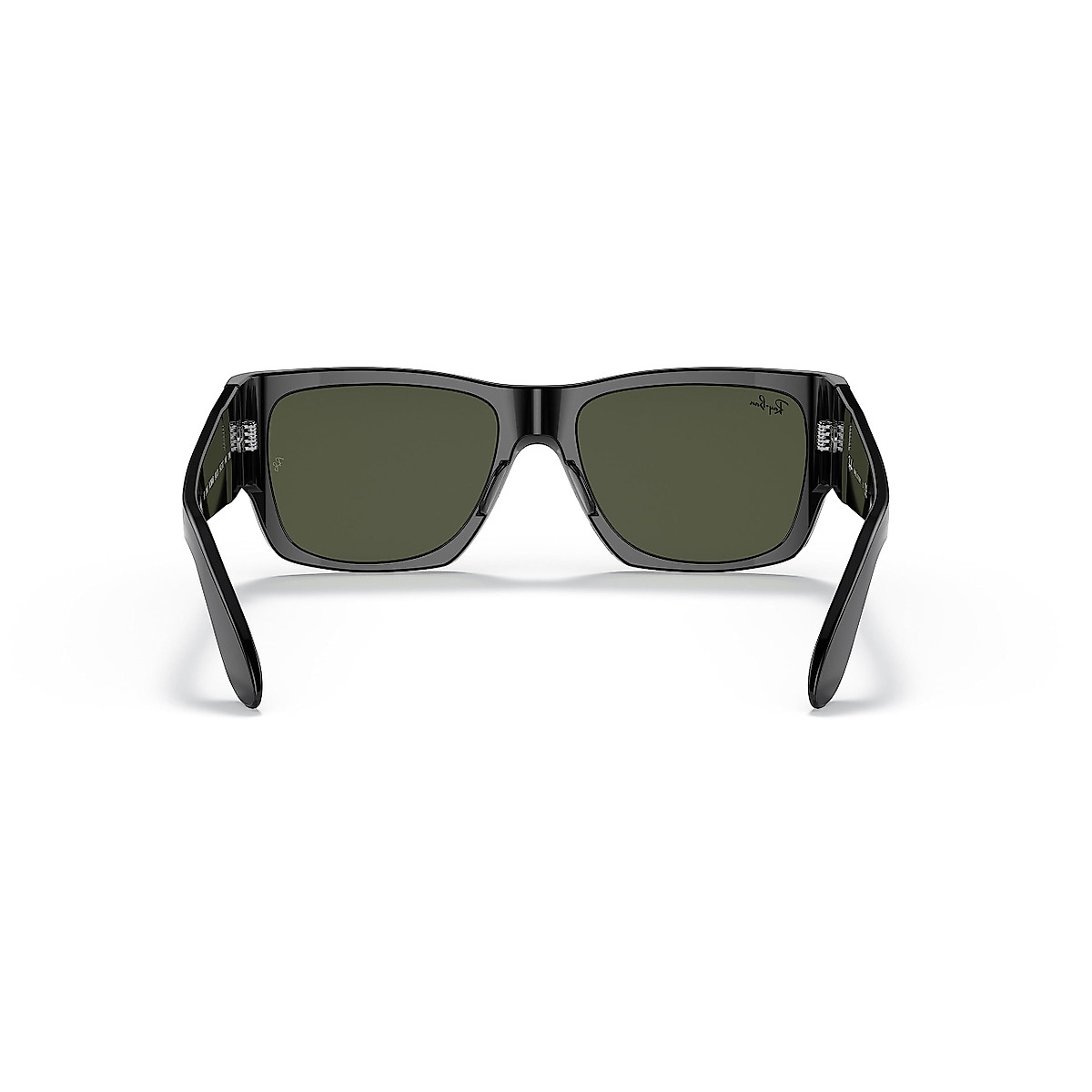 Ray-Ban RB2187 Nomad Square Sunglasses, Black/G-15 Green, 54 mm