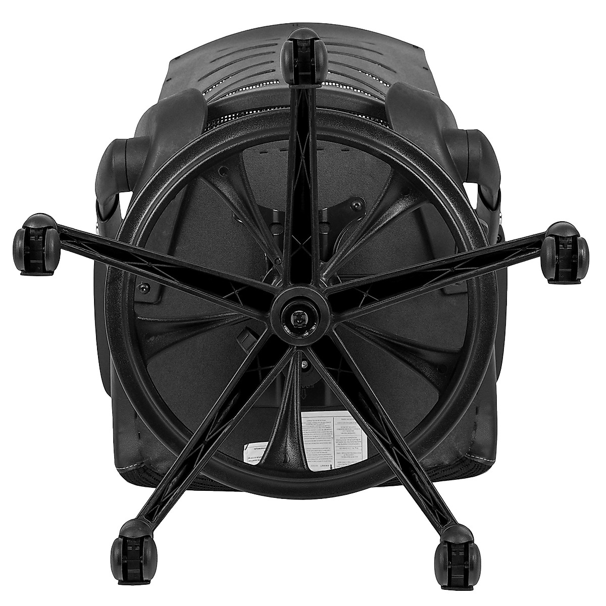 Flash Furniture High Back Black Mesh Spine-Back Ergonomic Drafting Chair with Adjustable Foot Ring and Adjustable Flip-Up Arms