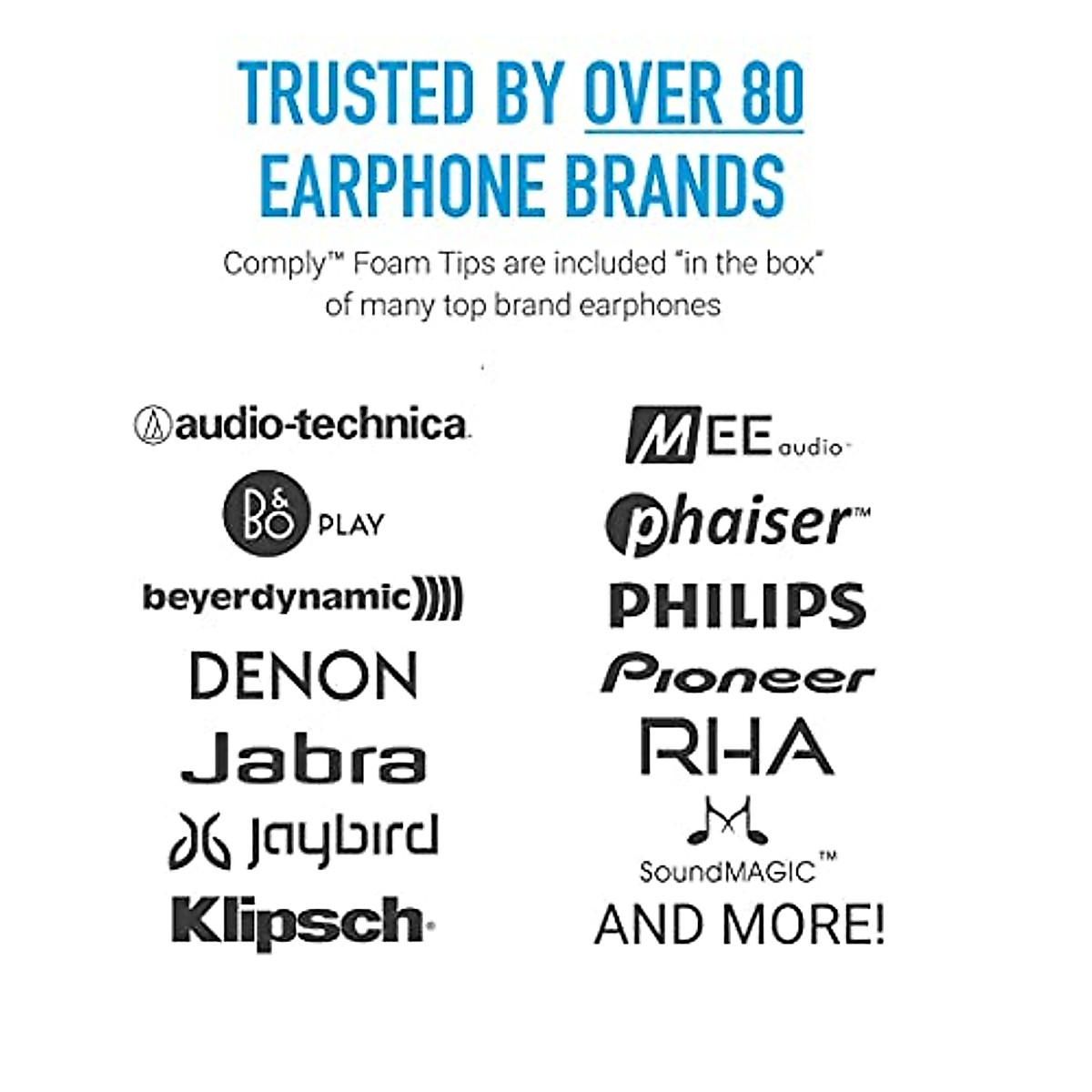 Comply Sport Pro Memory Foam Earphone Tips for B&O (Medium, 3 Pairs), Black