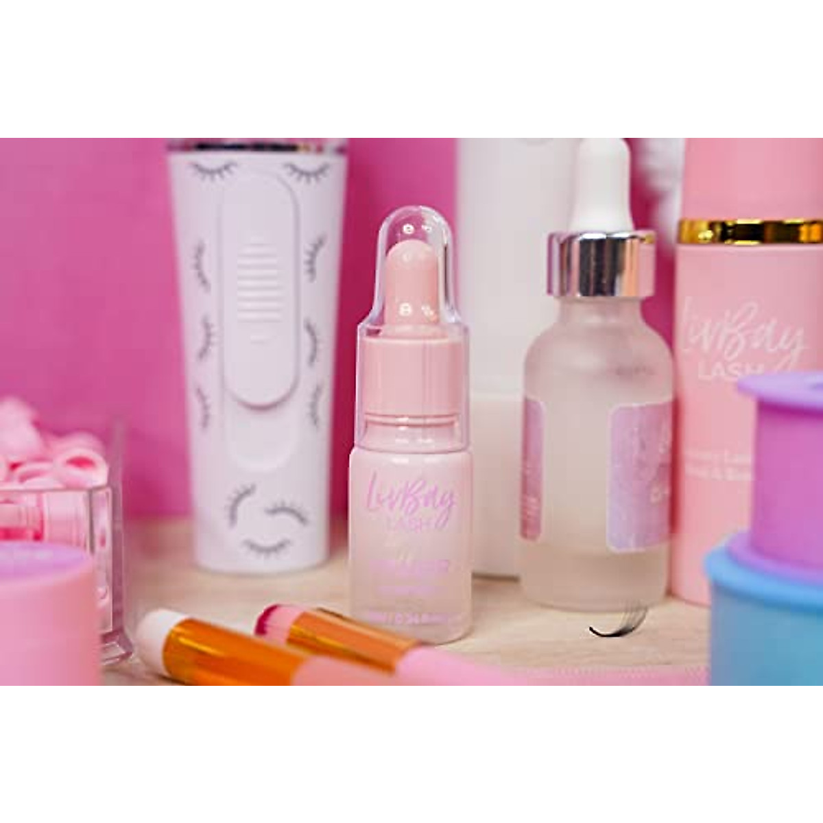 LivBay Strawberry Primer - Prime and Shine Boo Vegan| Removes Oils & Build Up for Longer Eyelash Extension Retention (10ml)