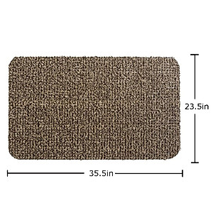 CLEAN MACHINE 10376923 High Traffic Astroturf Dirt Trapper Doormat, 23.5" x 35.5", Sandbar
