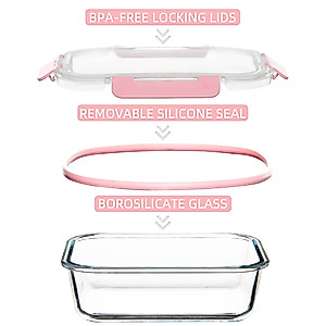 FAWLES 12 Pack Glass Storage Containers with Lids, Leak-Proof Meal Prep Containers, Dishwasher/Microwave/Oven/Freezer Safe Glass Food Storage Containers for Leftovers, to Go