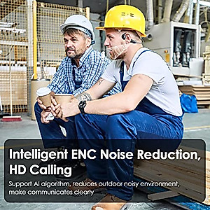 HCMOBI Open Ear Comfort Headphones, Soft Silicone and Skin Friendly, Air Conduction Headsets, 10H Playtime with Mic, Hi-Fi Stereo, ENC Noise Reduction, IP45 Waterproof, for Running, Workout, Cycling