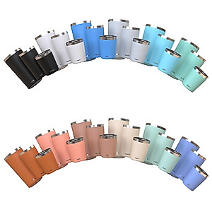 CUPKIN Stackable Stainless Steel Kids Cup Smoothie Tumbler, Powder Coated Insulated Tumblers, BPA Free Lid and Silicone Straw 8 Fl Oz (Pack of 1), Black