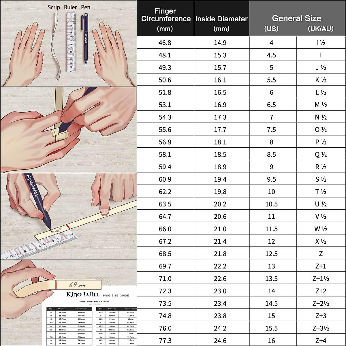 King Will BASIC Men's Tungsten Carbide Ring 8mm Polished Beveled Edge Matte Brushed Finish Center Wedding Band(11)