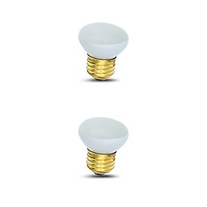 lumenivo 25 Watt R14 Small Reflector Light Bulbs - 120/130 Volt E26 Short Neck Base Replacement Frosted Incandescent Lava Lamp Flood Light Bulbs - 2500K China Cabinet Light Bulbs - 2 Pack