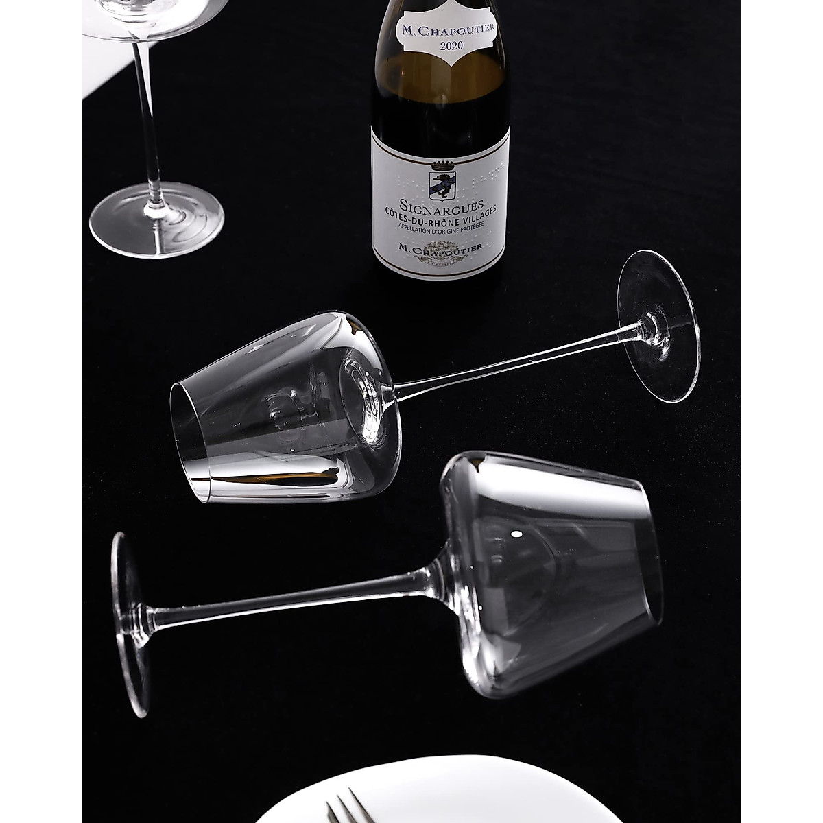 UBENKAKU Wine Glasses Set of 4, 25 OzExtra Large Premium Crystal Burgundy Martini Glasses Set of 4 Thin Rim Long Stem for Red or White Daily Use Wedding Anniversary or Birthday Gift