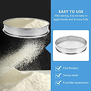 Cabilock Stainless Steel Flour Sifter 150 Fine Mesh Baking Sifter Sieve 30cm