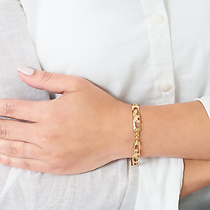 Barzel 18K Gold Plated Elephant Bracelet For Women Elephant Jewelry (Gold BR158)