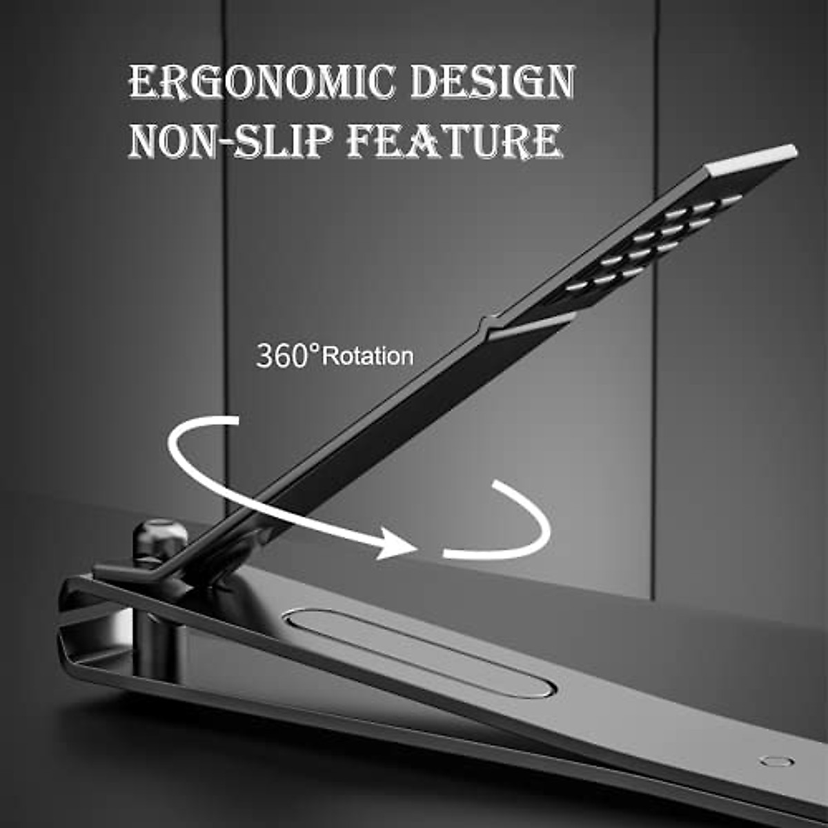 Nail Clippers Set,Stocking Stuffers Fingernail & Thick Toenail & Ingrown Nail Clippers & Nail File for Men and Women,Perfect 4pcs Nail Clippers Set(Black)