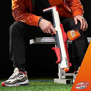 NERF Pro Gelfire Raid Blaster, Fire 5 Rounds at Once, 10,000 Gel Rounds, 800 Round Hopper, Eyewear, Toys for Teens Ages 14 & Up
