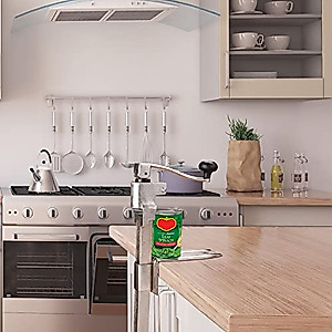 Erinaik Commercial Can Opener Heavy Duty for #10 Cans, 24.2” Manual Table Mounted Can Opener with Plated Steel Base for Large Cans up to 18” Tall, for Restaurant Hotel Bar Compatible with Edlund #1