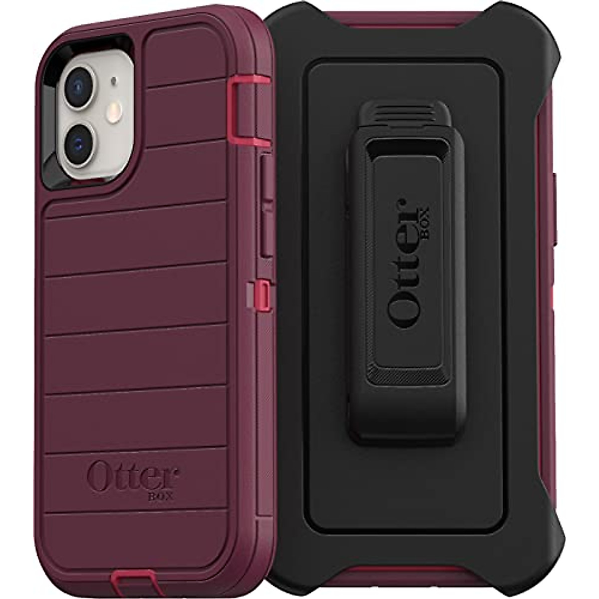 OtterBox Defender Series SCREENLESS Edition Case for iPhone 12 Mini - Berry Potion (Raspberry Wine/Boysenberry)