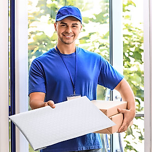 Fuxury White Bubble Mailers 10.5x16 Inch 25 Pack, Self Seal Padded Envelopes Waterproof Shipping Bags, Padded Mailers, Bubble Bags for Mailing, Packaging, Small Business, #5