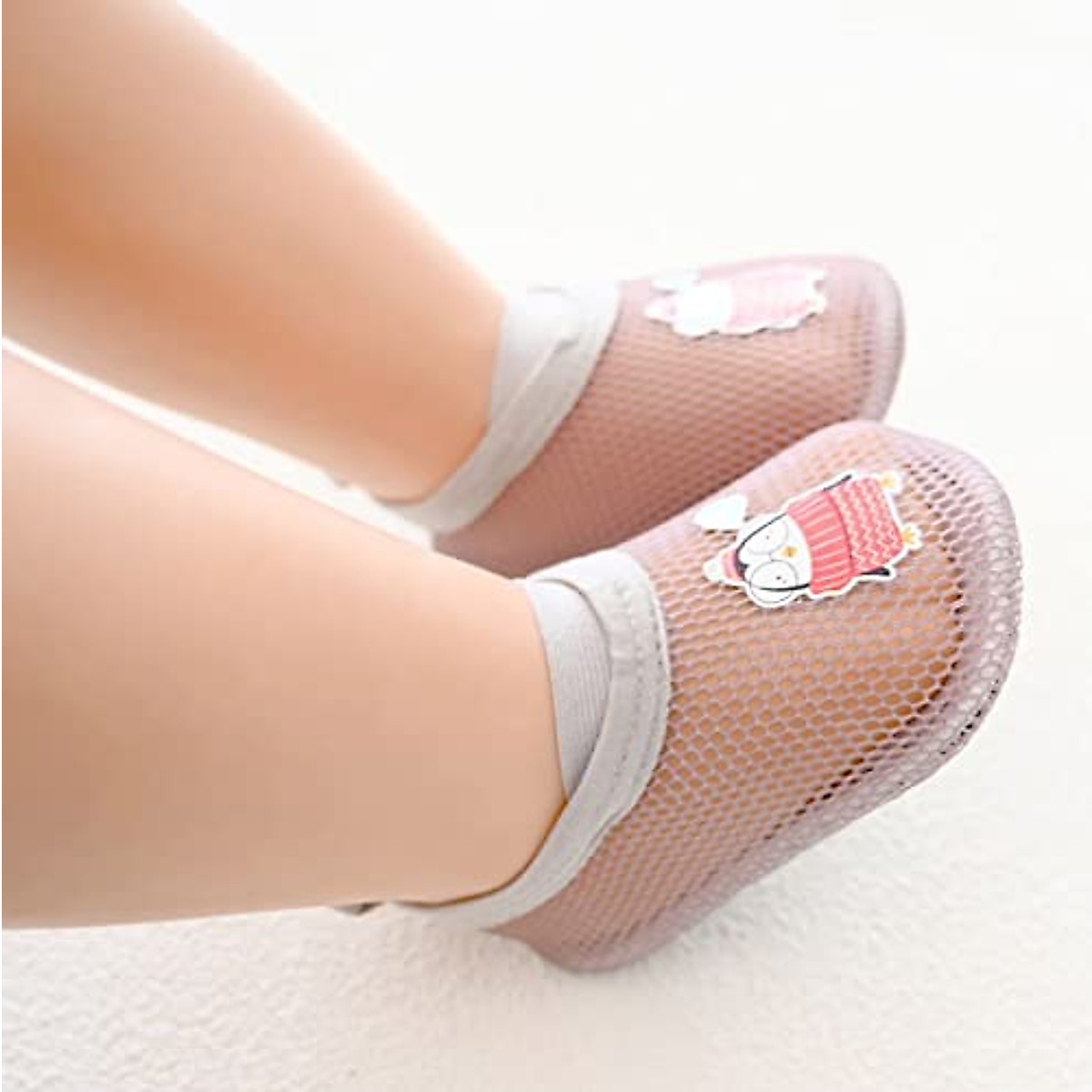 Lykmera Animal Kids Boys Girls Socks Barefoot Shoes Socks Non Slip Floor Cartoon Pattern Mesh Infant Shoes Toddler Girl Shoes 6 (Khaki, 2-3 Years)