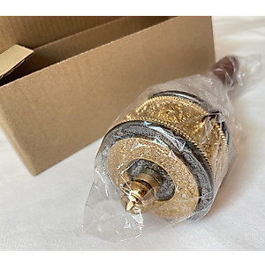 Copper Hand Held Prayer Wheel with Tibetan Buddhist Six-Character Truth Premium Buddha Scriptures, Wooden Handle Prayer Wheel for Praying, blessing, Meditation, Healing, Relaxing, Yoga