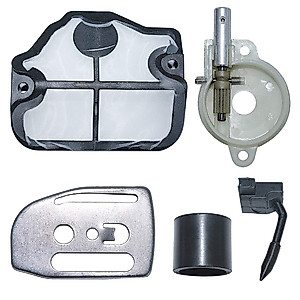 AUMEL Oil Pump Pick Up Bar Plate Air Filter Intake Boot Kit for Husqvarna 136 137 141 142 Chainsaw Replace 545036801, 530047855, 530029811