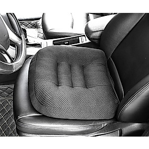 Car Booster Seat Cushion, Heightening Height Boost Mat, Breathable Mesh Portable Car Seat Pad Angle Lift Seat Cushions for Car, Office,Home, Grey 15.7x15.7x4.7inch