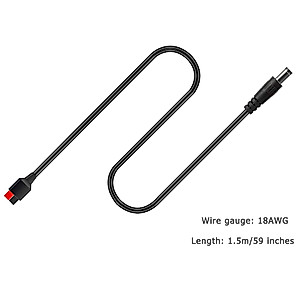 Flashfish DC5521(5.5mm x 2.1mm) to Anderson Connector Adapter Cable, 8AWG Male Power Plug Cable, Connect Portable Generator Backup Battery and Foldable Solar Panel