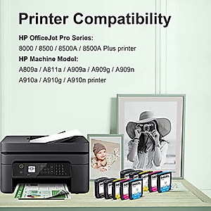 MS DEER Upgraded Compatible 940 Ink Cartridges Replacement for HP 940XL 940 XL Combo Pack for OfficeJet Pro 8500 8500A A909a 8000 A809a A910a Printer (4 Black, 2 Cyan, 2 Magenta, 2 Yellow) 10-Pack