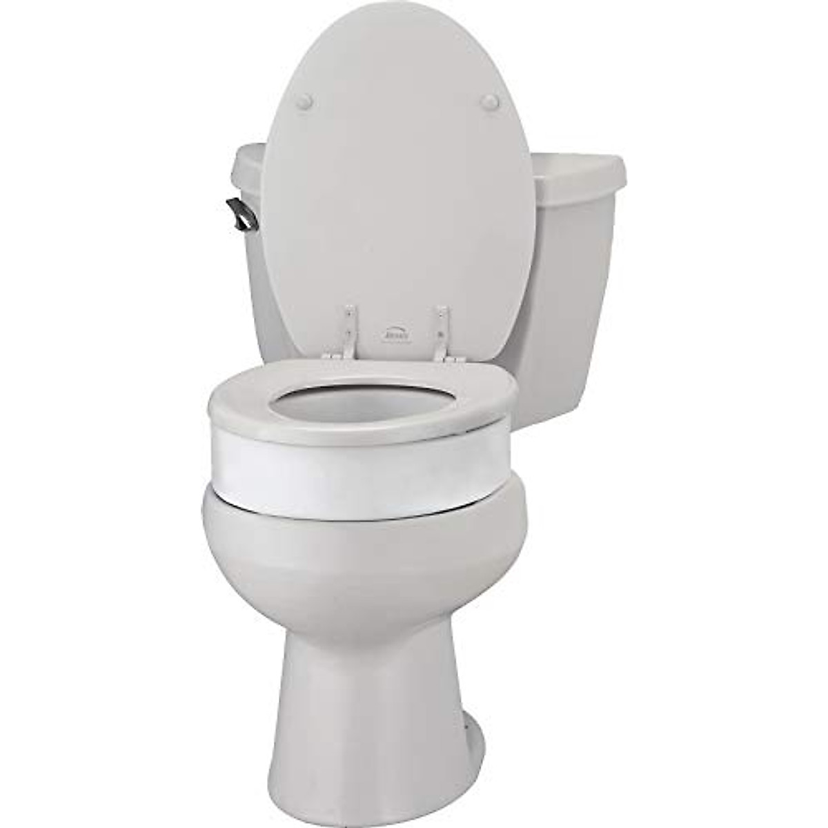 NOVA Medical Products Toilet Seat Riser, Raised Toilet Seat, White, 1 Count