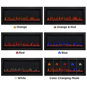 Real Flame® 49" Wall-Mount or Recessed Electric Fireplace Insert by Real Flame