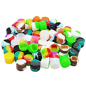 Pearwell 2ml Silicone Wax Containers Concentrate Sealed Oil Non-stick Jars (400), Multicolor
