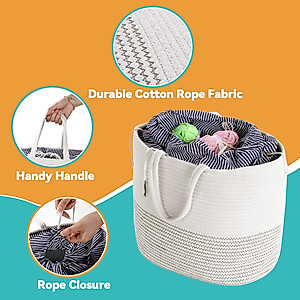 MABOZOO Crochet Bag Organizer,Large Capacity Yarn Storage Bag for Carrying Crochet Accessories,Holding Yarn,Portable Travel Knitting Bag for Crochet Lovers（15.7 * 10.6）