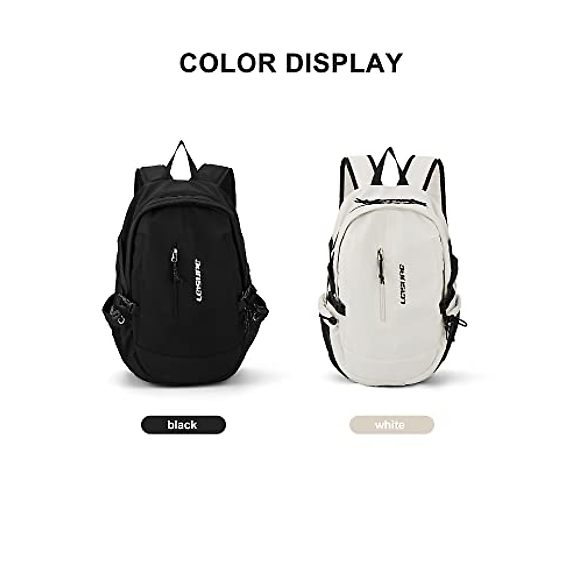 Black School Backpack for Teens Girls Boys, Middle High School Backpacks College Bookbag Laptop Backpacks for Women Men Water-Resistant Daypack Small Lightweight Waterproof Travel Hiking Backpack