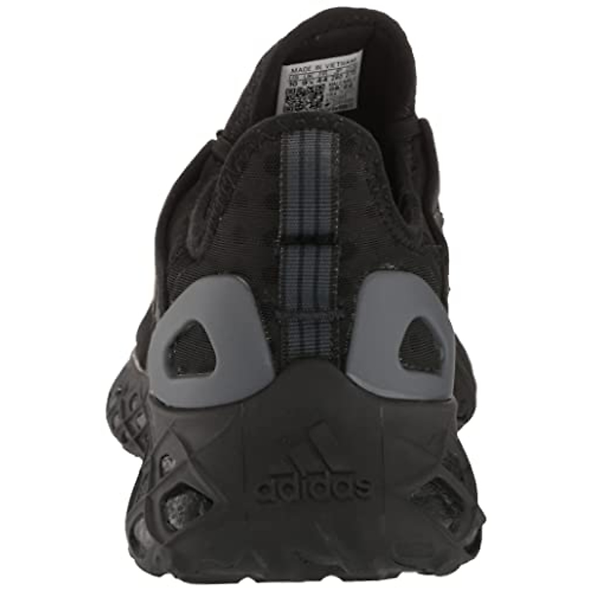 adidas Men's Web Boost Running Shoe, Black/Black Blue Metallic/Grey, 9