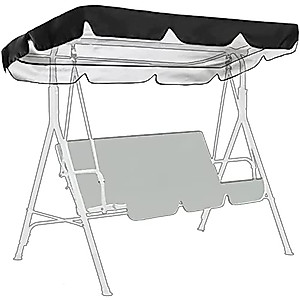 BTURYT Swing Canopy Replacement Cover, Waterproof Canopy Top Cover for 2/3 Seater Swing Chair Awning Swing Cover for Outdoor Garden Patio Yard,(top Cover only)