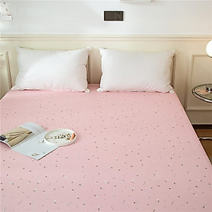 LifeTB 4 PCS Chic Garden Floral Duvet Cover Set【1 Queen Duvet Cover + 2 Standard Pillowcases + 1 Queen Fitted Sheet】