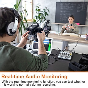 Comica CVM-WM100H Wireless Handheld Microphone with UHF 48 Channels, 328 ft Wireless Range,Real time Monitor, LCD Display, Wireless Microphone for Camera, Camcorder, iPhone, Samsung and More