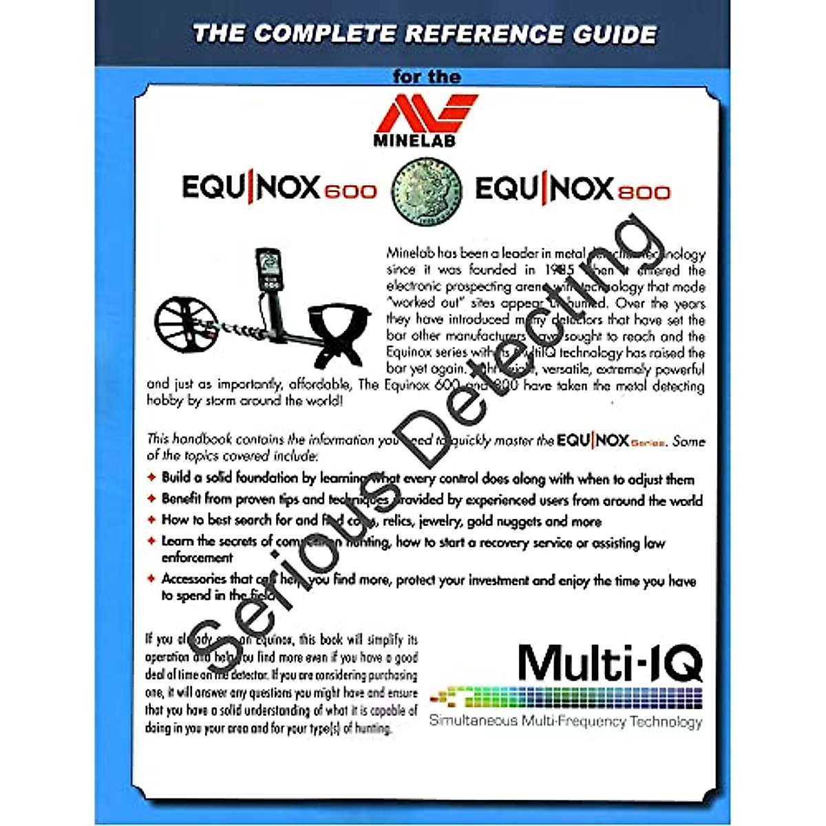 The Minelab Equinox 600 800 Metal Detector Hand book by Andy Sabisch