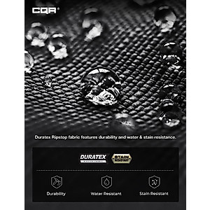 CQR CLSX Men's Tactical Pants, Water Resistant Ripstop Cargo Pants, Lightweight EDC Work Hiking Pants, Outdoor Apparel, Duratex Black, 38W x 30L