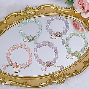 720 Piecess Glass Beads for Jewelry Making, 24 Colors 8mm Crystal Beads Bracelets Making Kit, Round Beads Suitable for Beginners