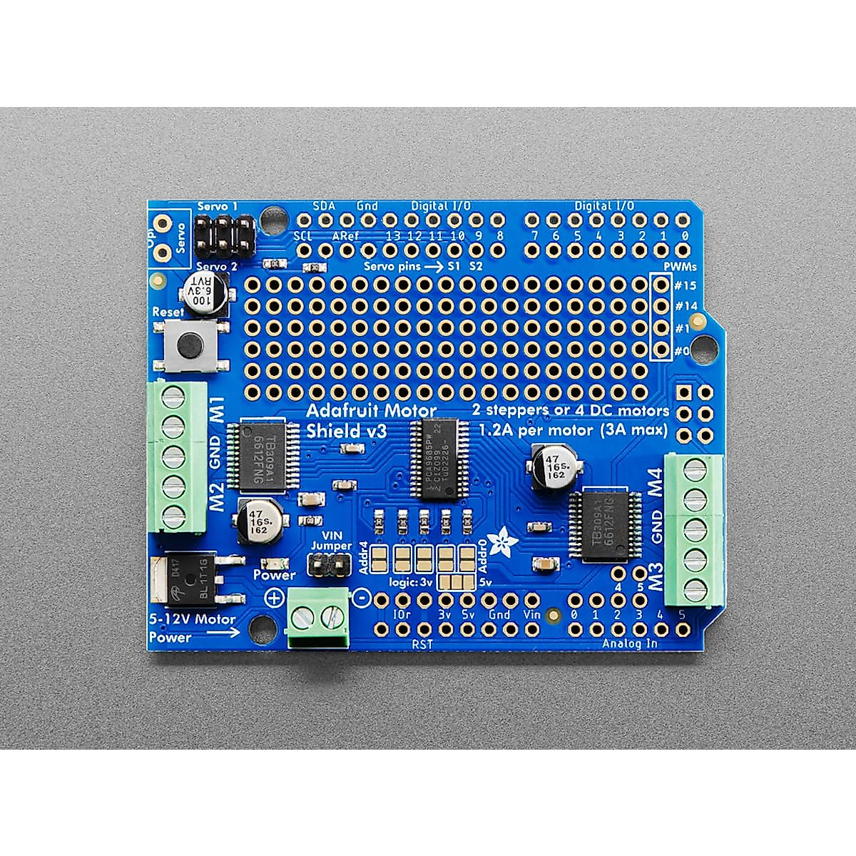 Adafruit Motor/Stepper/Servo Shield for Arduino v2.3 Kit