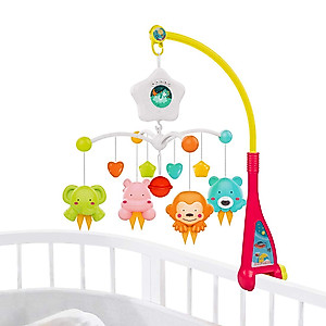 UNIH Baby Crib Mobile Toys with Music and Lights, Nursery Crib Mobiles, Infant Bed Decor Toy for Newborn 0-24 Months