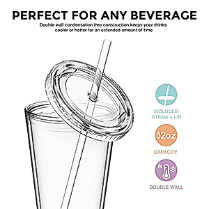 Maars® Insulated Travel Tumblers 32 oz. | Double Wall Acrylic | 3 Pack