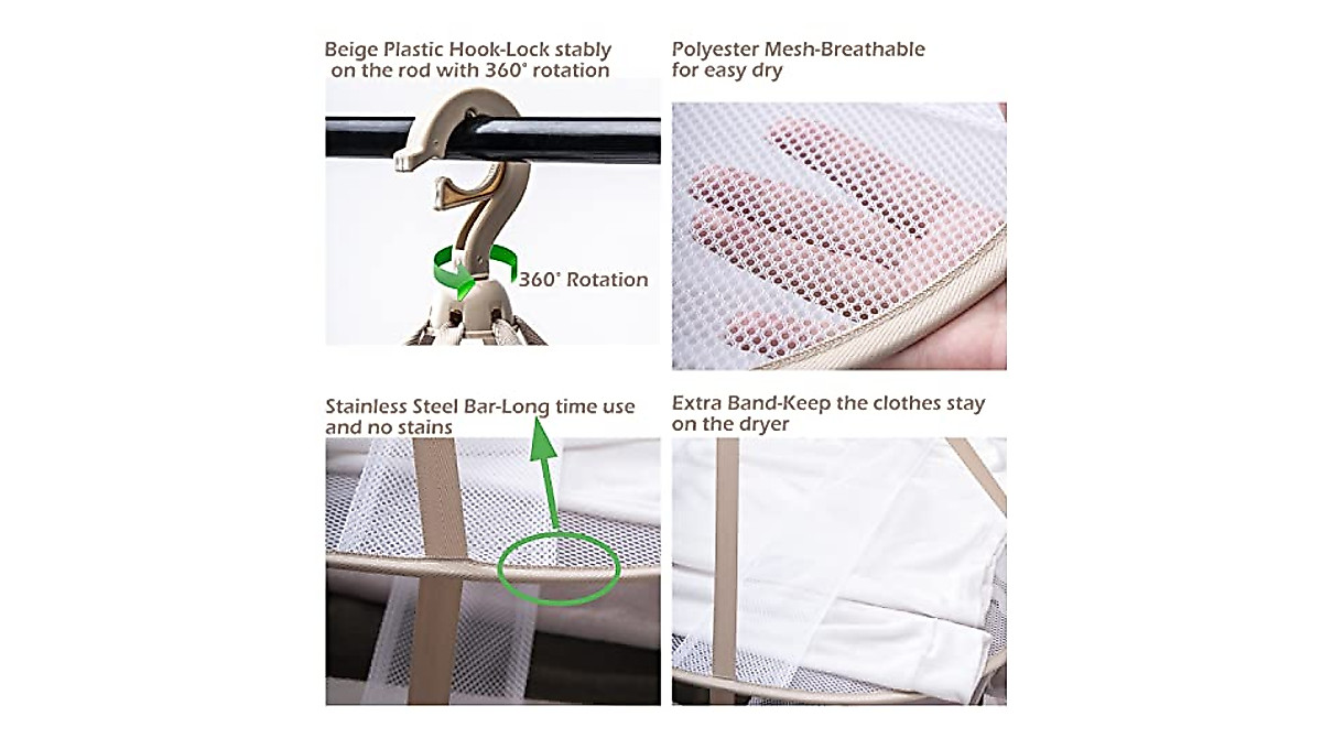 Looca Flat Mesh Laundry Drying Rack - Foldable & Portable