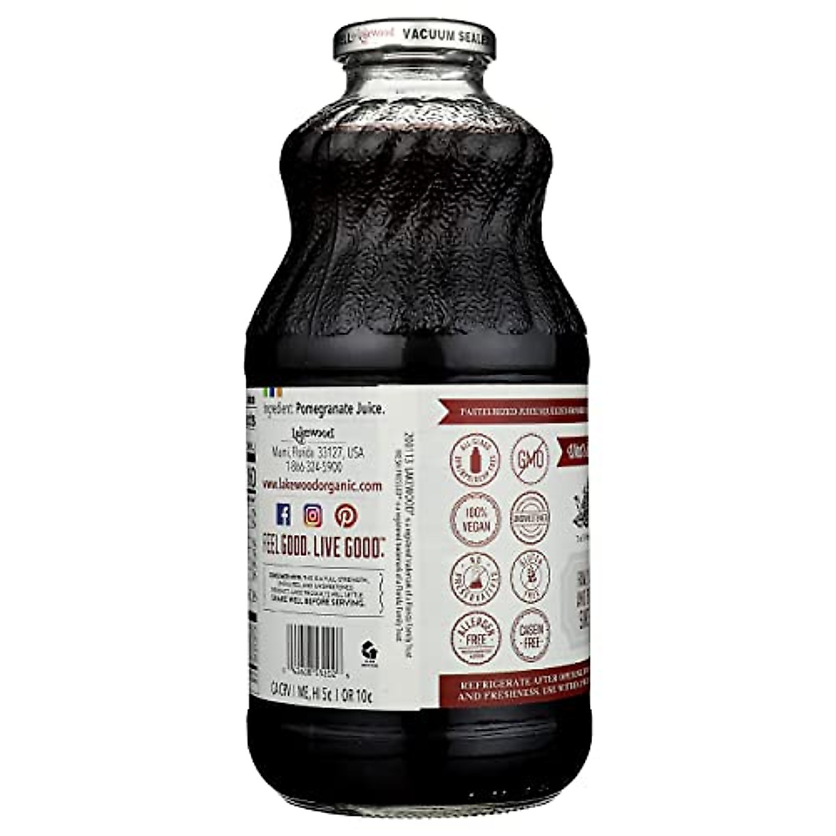 Lakewood, Organic Pomegranate Juice, 32 Fl Oz